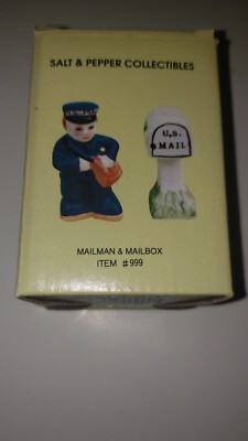 Ceramic Mailman and Mail Box Salt and Pepper Shakers | eBay