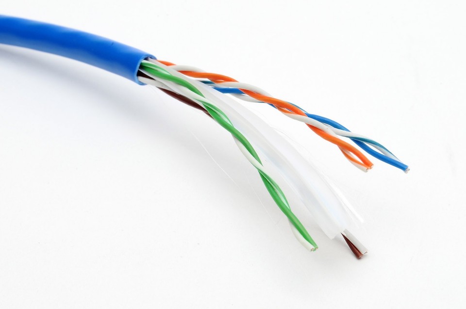 Blue 1000FT CAT6 LAN Ethernet Cable / Pull Box UTP CAT-6 CCA Network ...