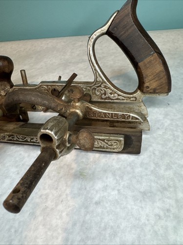 STANLEY NO 46 SKEW ROUTER Combination Plane Antique Wood Working Tool ...