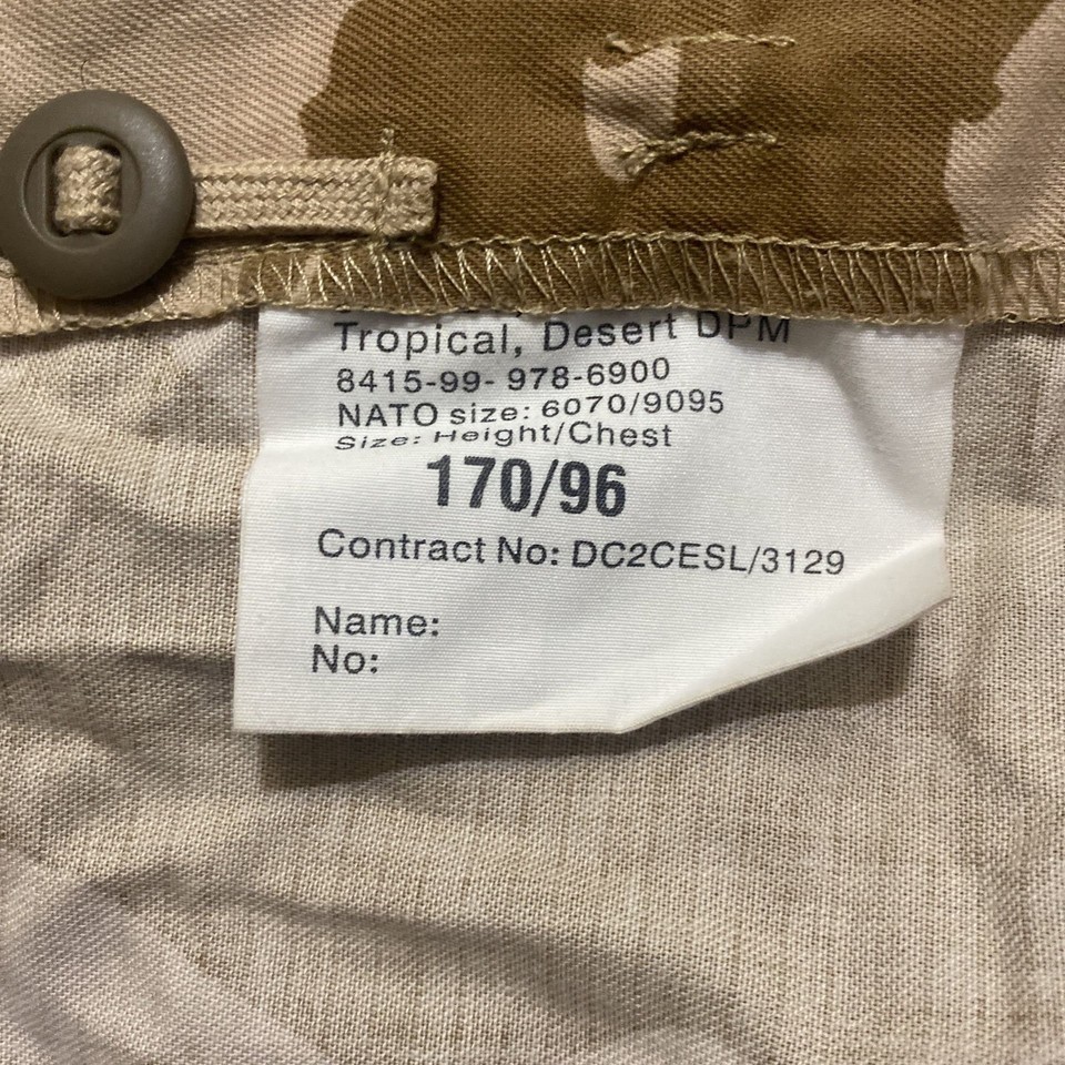 British Army Men's Military Jacket Original Desert DPM, KOMMANDO STORE ...