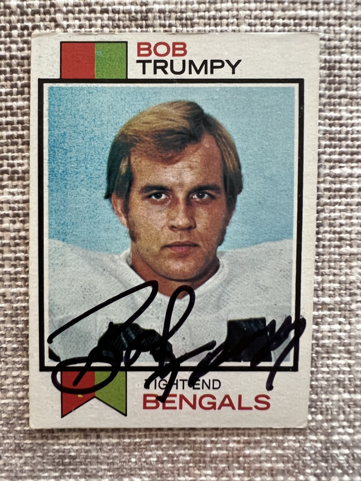 1973 Topps #7 Bob TRUMPY Autograph Football Card - Cincinnati Bengals ...