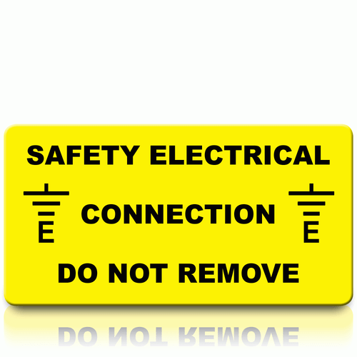 Safety Electrical Connection Do Not Remove Labels - Ultra Strong ...