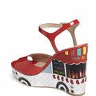 KATE SPADE TACO TRUCK DORA WEDGE ESPADRILLE PLATFORM SANDAL RED PATENT ...
