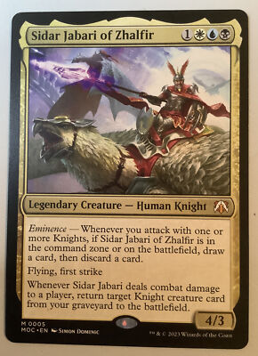 x1 Sidar Jabari of Zhalfir - M MTG Commander: March of the Machine M/NM ...