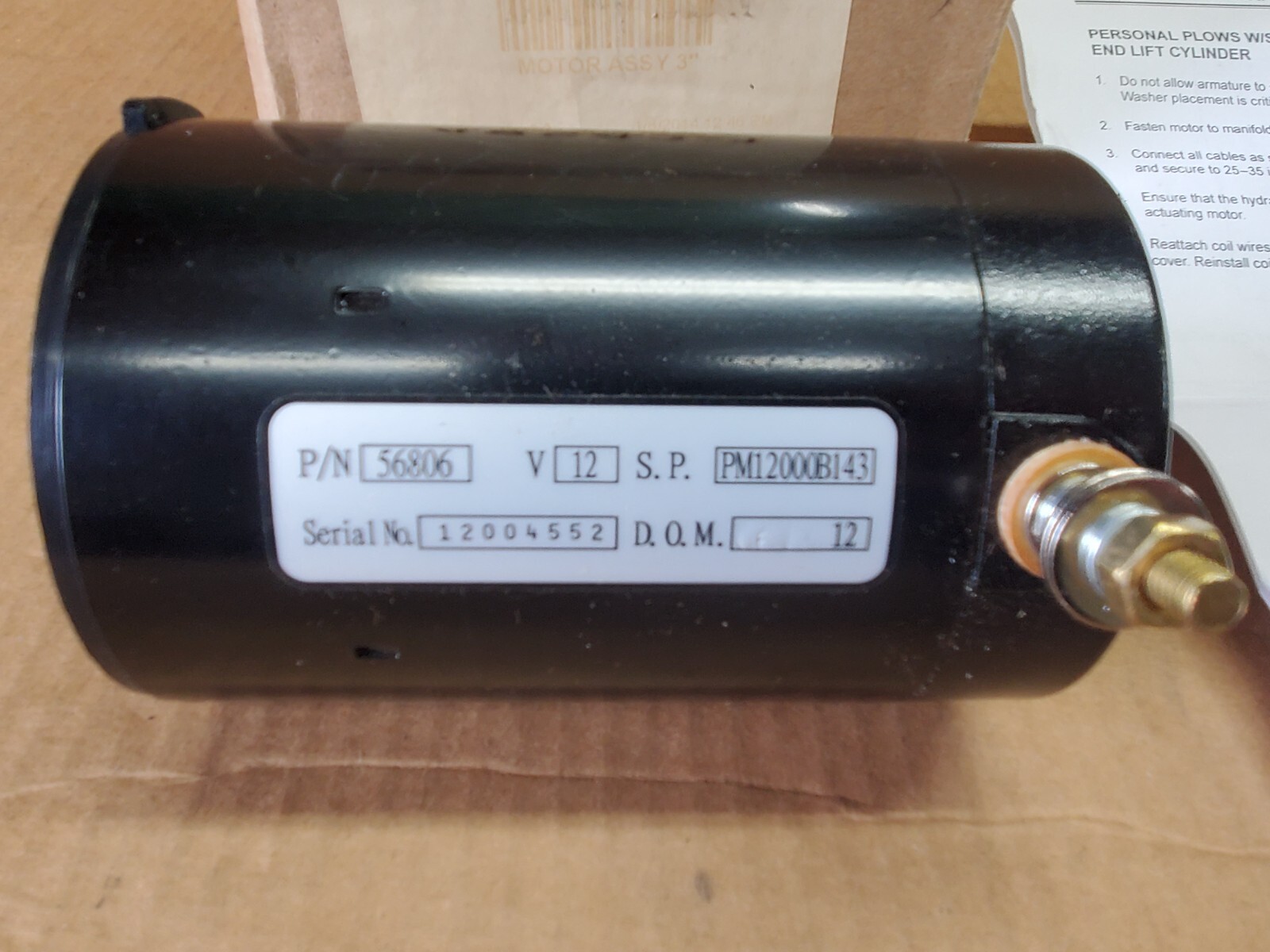 OEM Western Fisher Pump 3" Motor 48543-1 Suburbanite Homesteader HT HTS ...