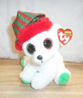 TY BEANIE BOO'S PAXTON THE POLAR BEAR STUFFED ANIMAL BIRTHDAY DEC. 28 ...