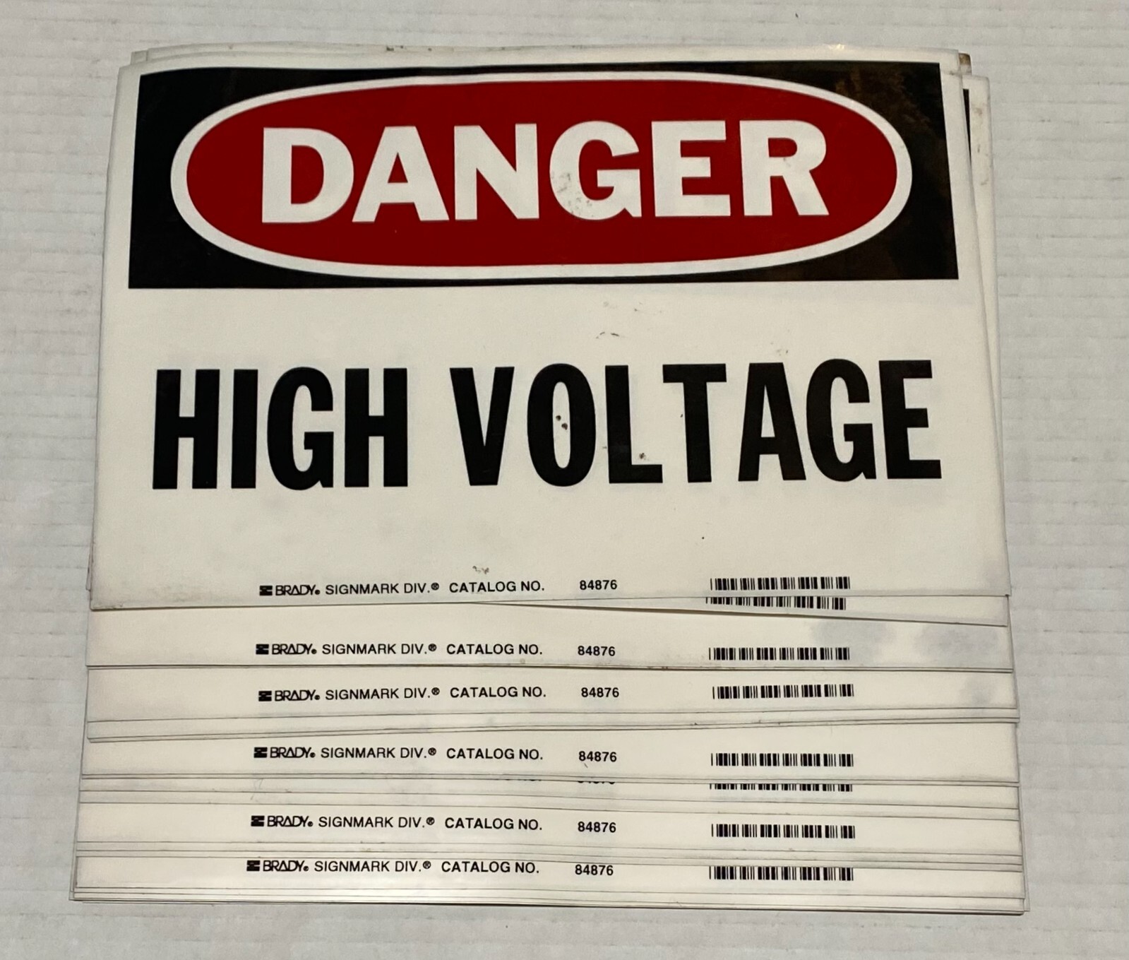 (Lot of 25 ) 7" x 10" DANGER HIGH VOLTAGE STICKER BRADY 84876 961A | eBay