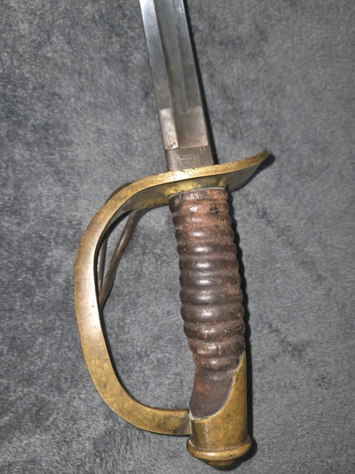 Civil War Calvary Sword Saber Stamped 1861 Massachusetts Chicopee ...