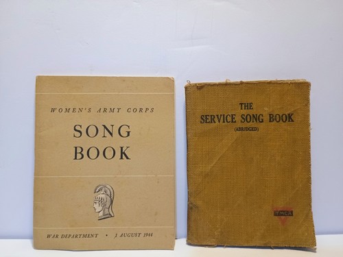 2 OLD WAR SONG BOOKS, 1918 YMCA SERVICE SONG BOOK & 1944 WOMENS ARMY ...