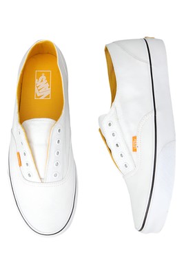 VINTAGE-VANS- VANS ERA LACELESS TRUE WHITE / YELLOW SHOES | eBay