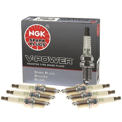 6x NGK ZFR6F-11G 6987 V-Power Resistor Spark Plugs For Dodge Jeep OEM ...