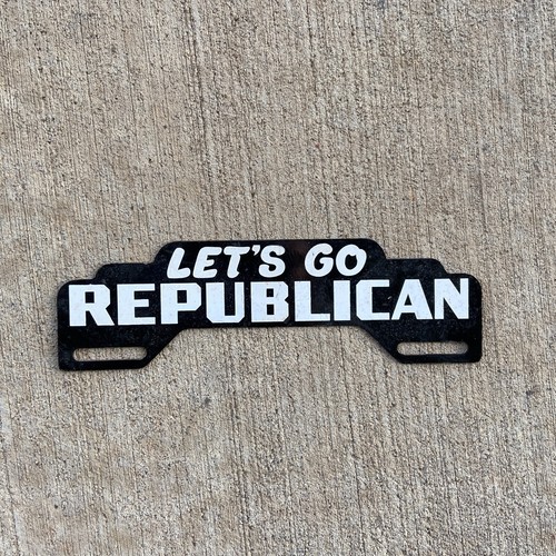 1950 Era Republican License Plate Topper USA Americana America ...