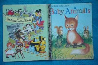 Little Golden Book: BABY ANIMALS #517 1975 GREEN BACK COVER. GR8 ...