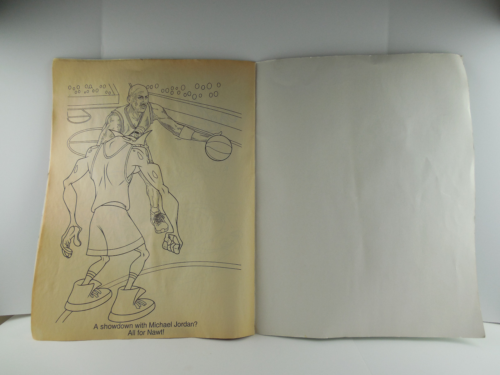 Space Jam Giant Sized Coloring Book Unused No Poster Michael Jordan 90s ...