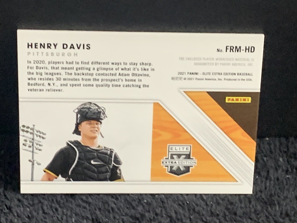 Henry Davis 2021 Panini Elite Extra Jersey Relic #FRM-HD Pittsburgh ...
