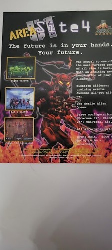 Flyer ATARI=AREA 51/SITE 4 Arcade Video Game advertisement original see ...