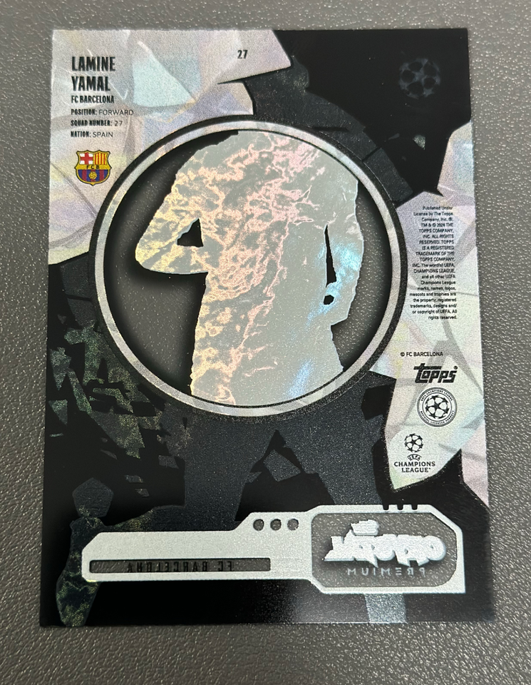 2023-24 Topps Crystal ucl soccer black refractor /50-rookie Lamine ...