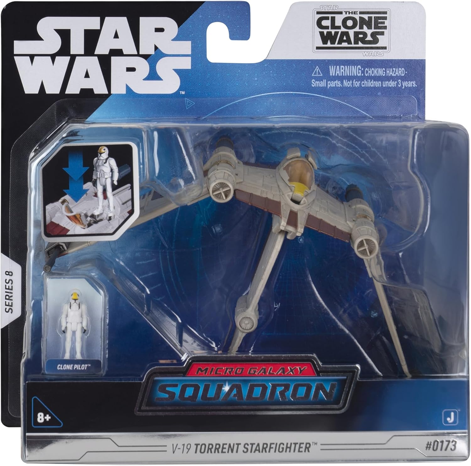 Micro Galaxy Squadron V-19 Torrent Starfighter - 5-Inch Vehicle with ...
