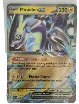 Official Pokemon Trading Card Game Miraidon EX - 028 Promo From Scarlet ...