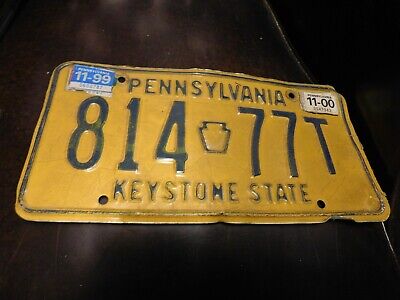 Pennsylvania License Plate Expired Tag PA # 814 77T | eBay