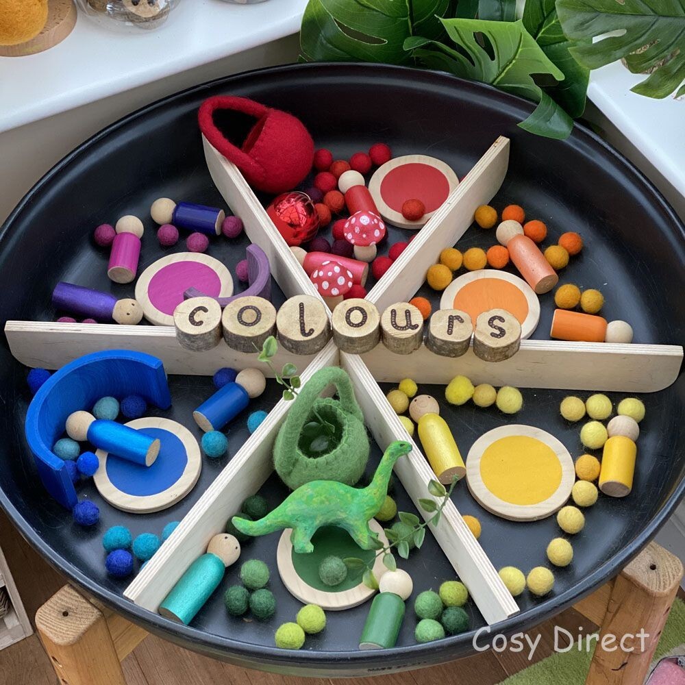 Deep Spot Tray Divider - Round Play Tray Inspire, Sorting , Tuff Tray ...
