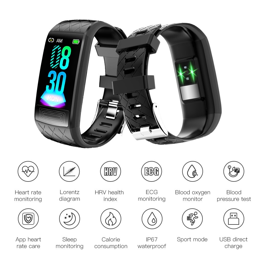 2023 ECG HRV Smart Watch Blood Pressure Sleep Monitor Fitness tracker ...