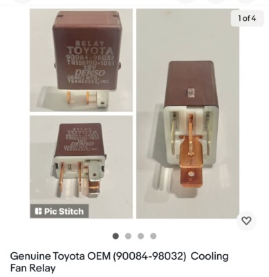 Genuine Toyota OEM (90084-98032) Cooling Fan Relay | eBay