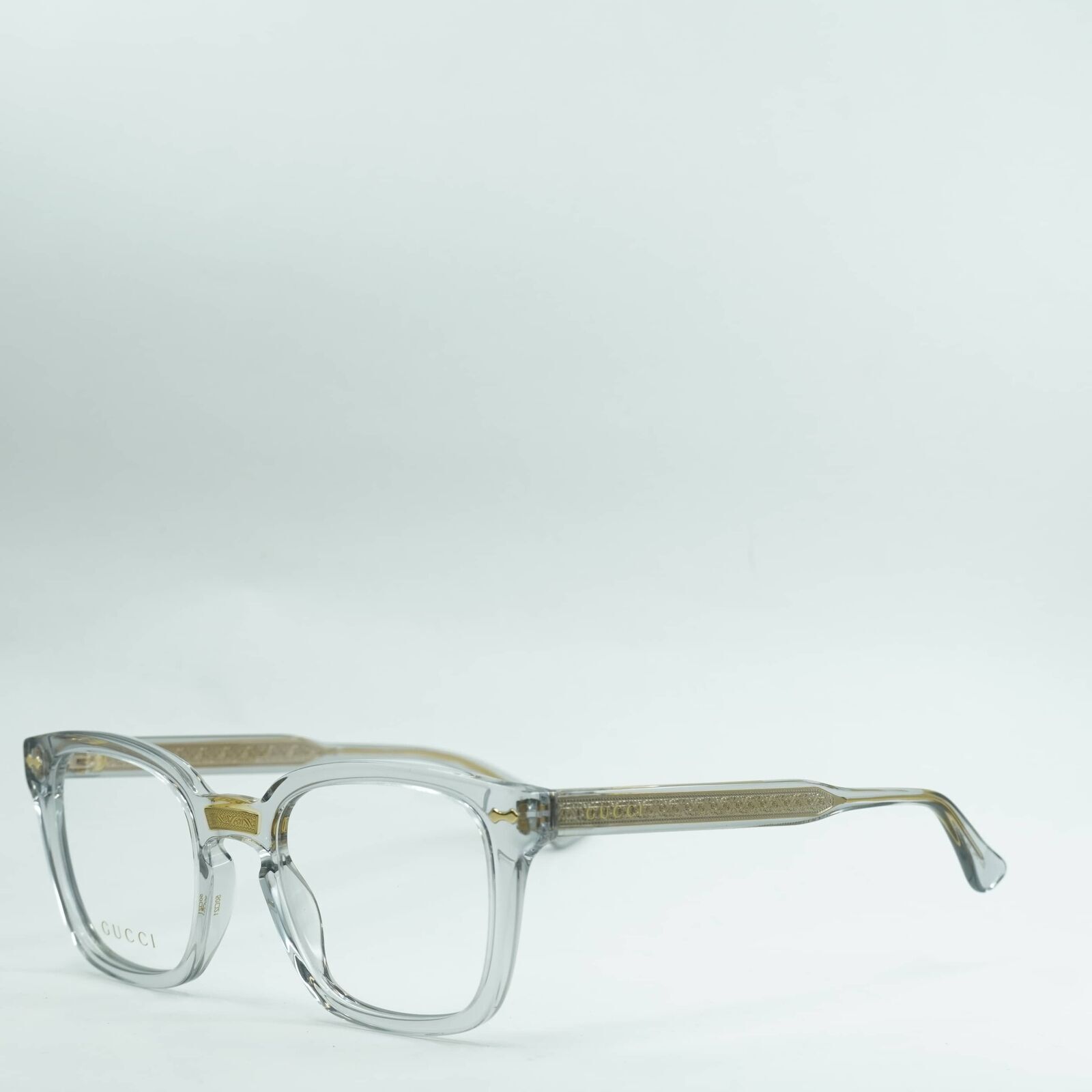 GUCCI GG0184O 005 Transparent Grey Eyeglasses New Authentic | eBay