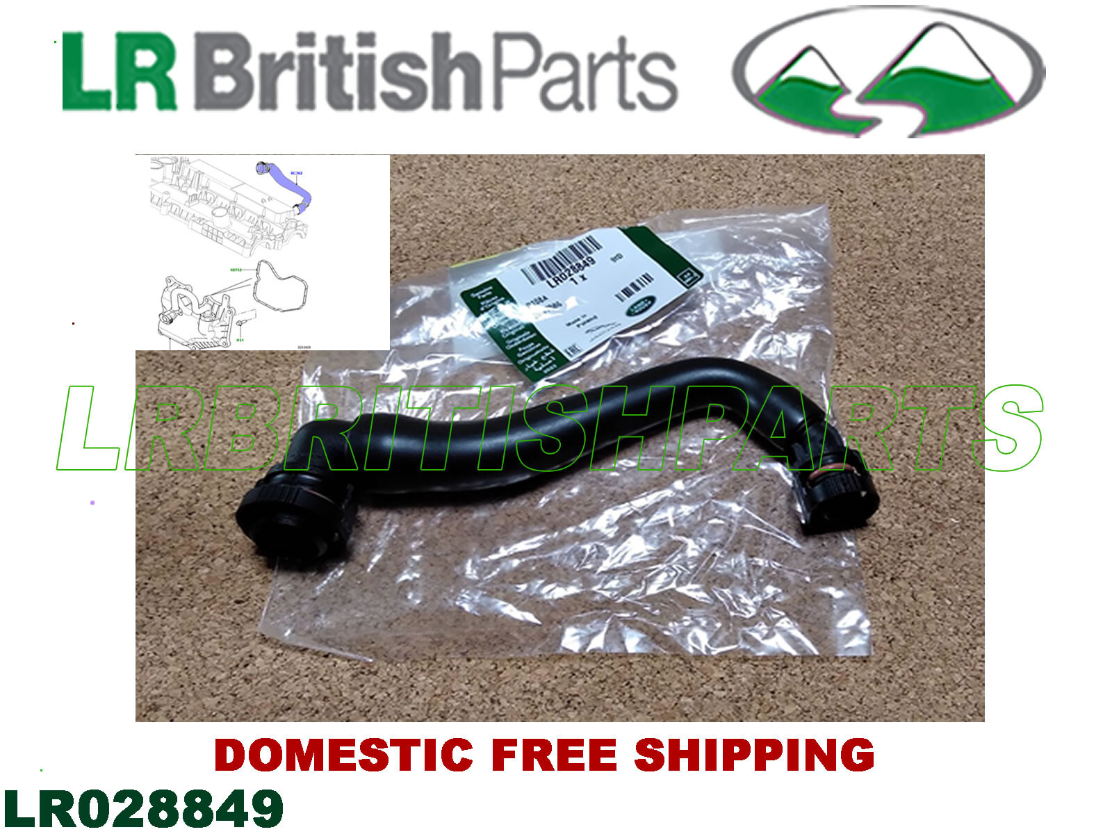 GENUINE LAND ROVER ENGINE VENT HOSE LR2 EVOQUE DISCOVERY SPORT 2.0L ...