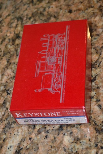 KEYSTONE LOCOMOTIVE WORKS GRASSE RIVER CABOOSE MODEL TRAIN KIT HO-106 ...