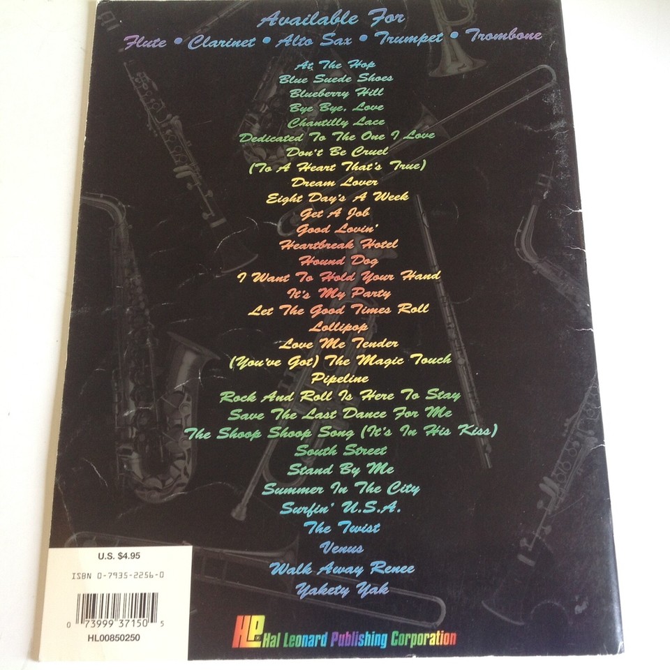 Classic Rock and Roll - Alto Sax Hal Leonard pb music score sheet music ...