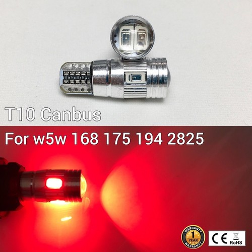 T10 W5W 194 168 2825 175 12961 3rd Brake Light Red SMD Canbus LED M1 ...