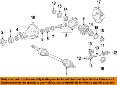FORD OEM 15-18 F-150 Rear Differential-Pinion Yoke Companion Flange ...