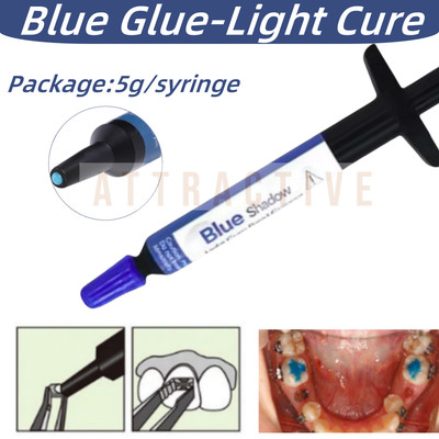 Dental Blue Glue Brackes Bonding Adhesive Light Cure Band Cement Paste ...