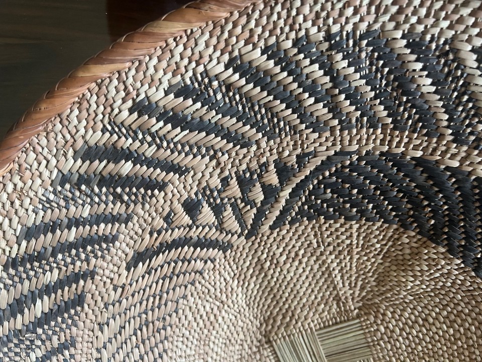 Tonga 19” Basket Binga Zimbabwe African Wall Art Winnowing Grandmother ...