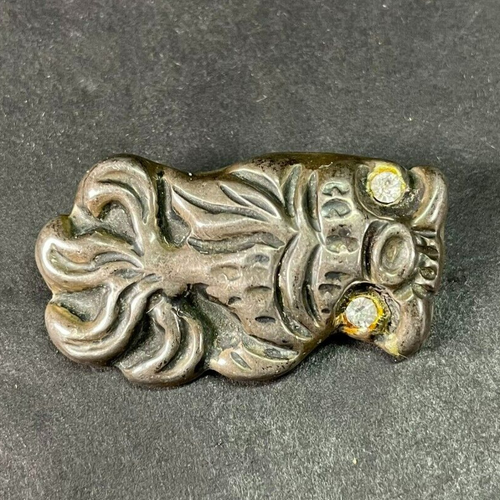 Vtg Sterling Silver KOI FISH Pin Brooch Abstract Rhinestone Eyes ...