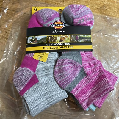Dickies Dri-tech Crew Ankle Sock 6-9 Women New 6 Pairs | eBay