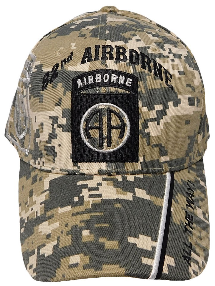 82nd Airborne All The Way! ACU Digital Camo Shadow Embroidered Cap Hat ...