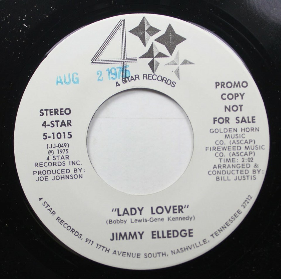 Country Promo Nm! 45 Jimmy Elledge - Lady Lover / Lady Lover On 4 Star ...