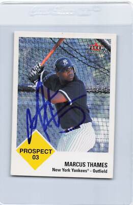 2003 Fleer Tradition #448 Marcus Thames Yankees Signed Auto *J1822 | eBay