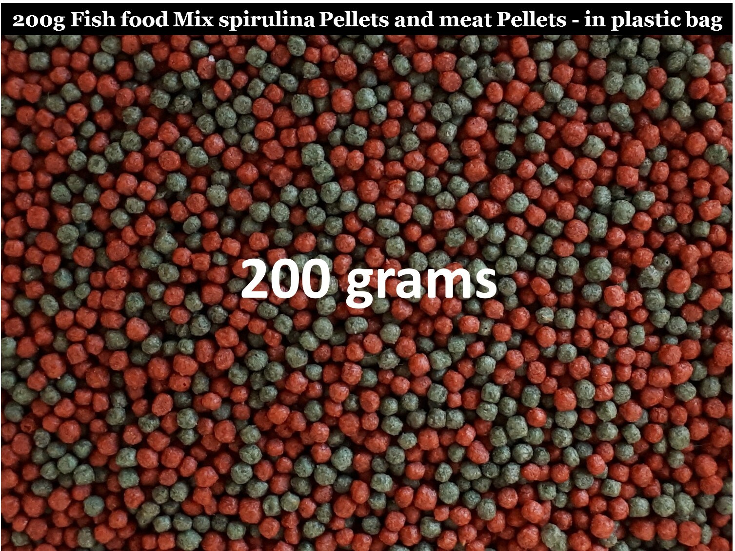 200g Fish food Mix spirulina Pellets and meat Pellets Small floating ...