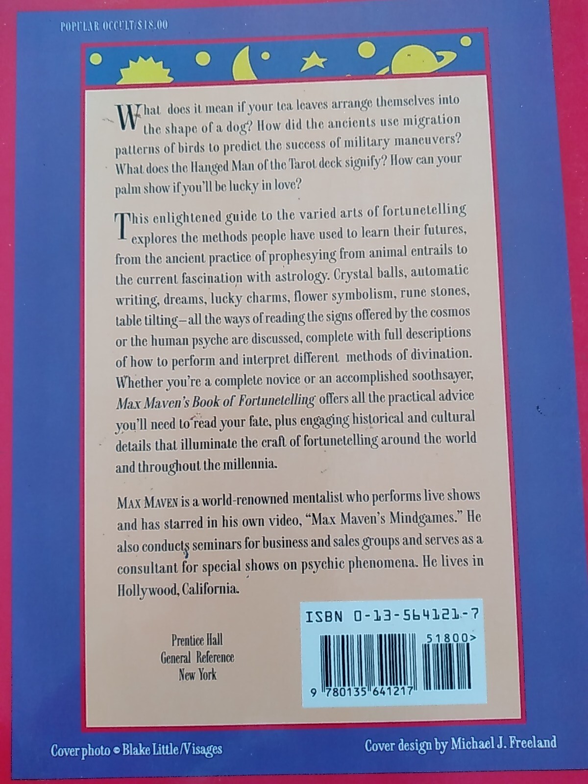MAX MAVEN'S Book Of Fortune Telling Occult PB 1992 Rare First Edition ...