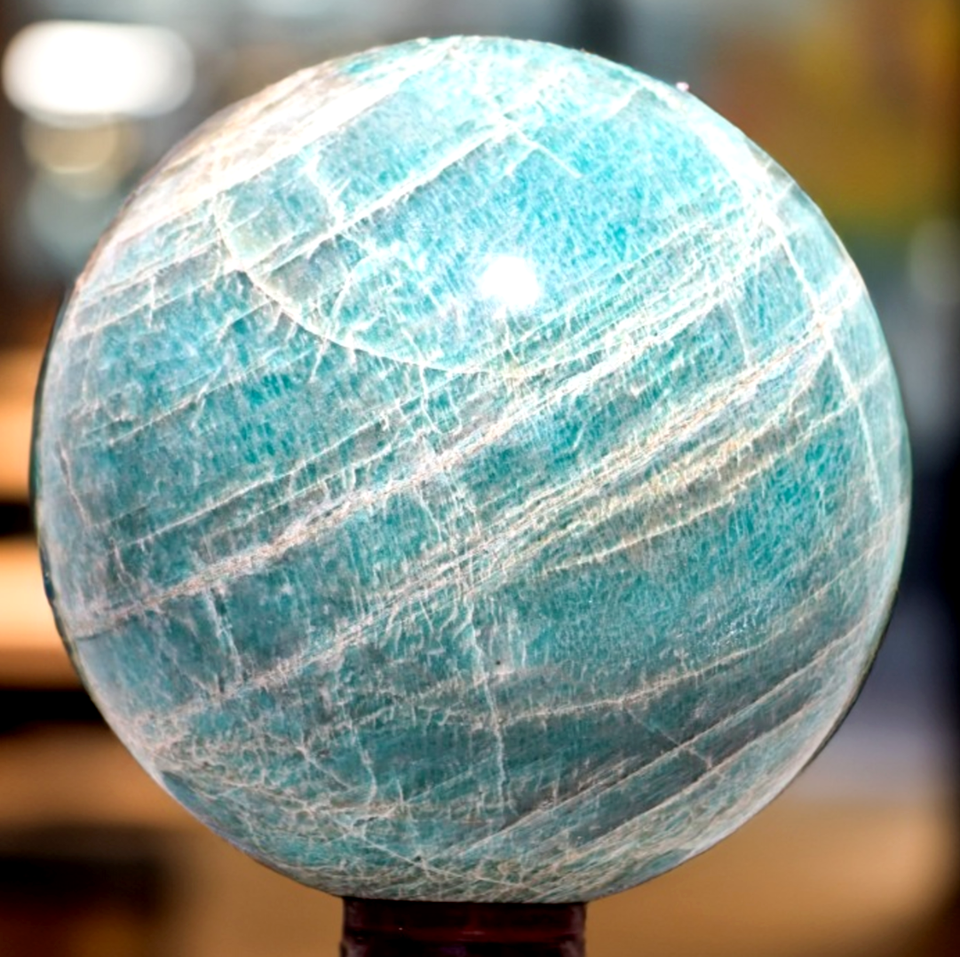 230MM Aqua Amazonite Crystal Healing Chakra Energy Metaphysical ...