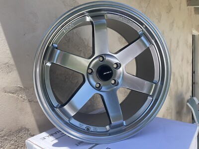 18" 18x9.5 5x114 +38 OFFSET AVID.1 AV-06 HYPER BLACK 6 SPOKES TUNER ...