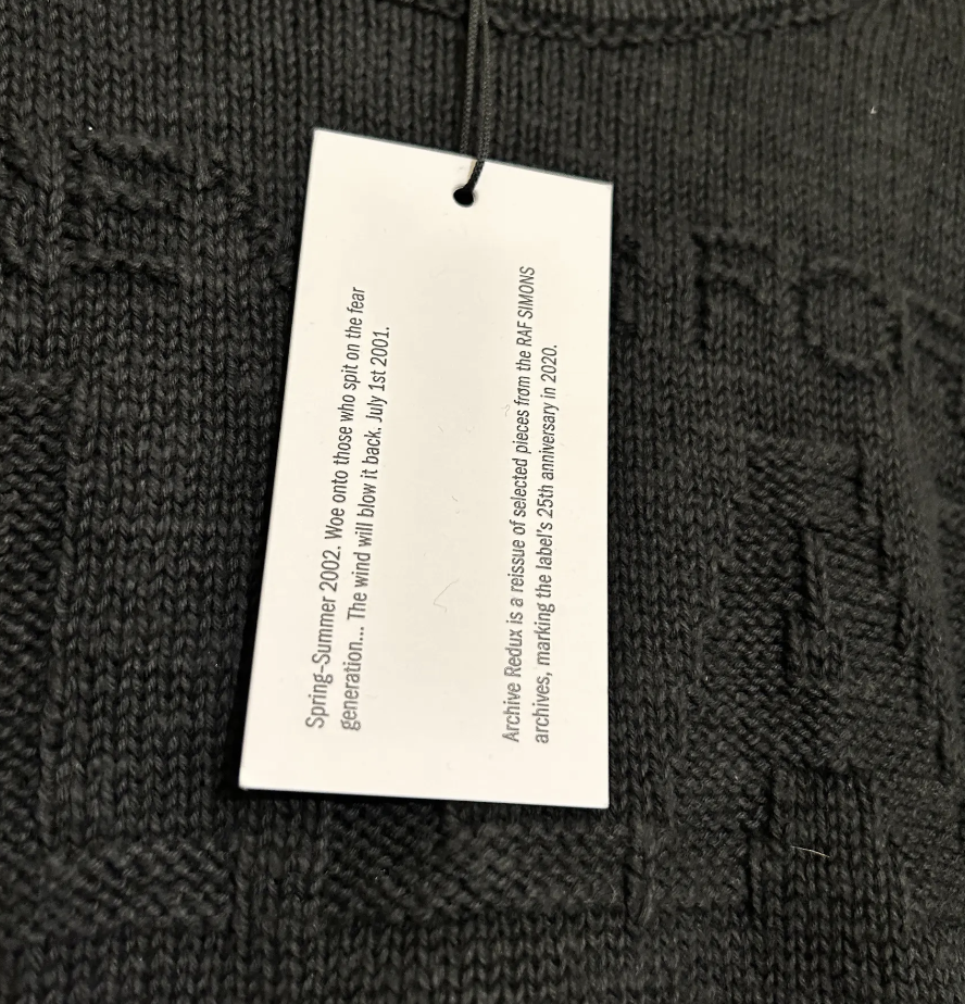 Raf Simons Peter De Potter Edition Kollaps Patches Sweater size 2 ...