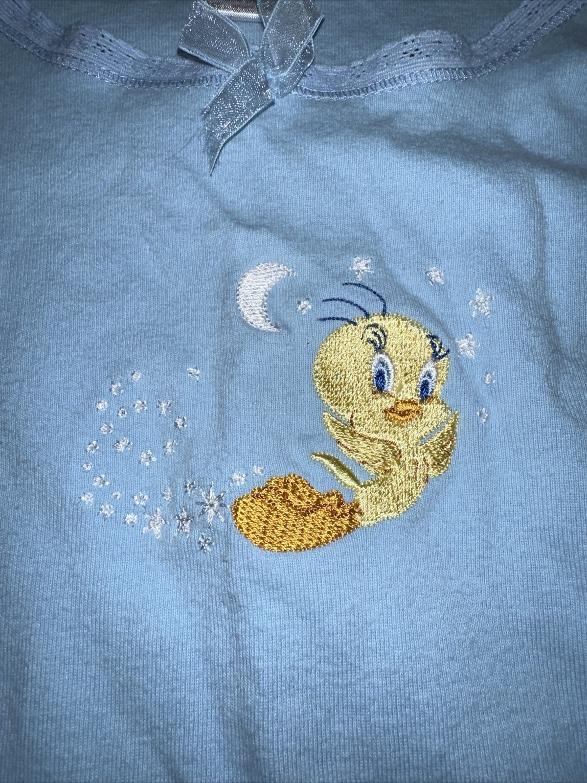 Vintage 2001 Looney Tunes Tweety Bird Light Blue Shir… - Gem