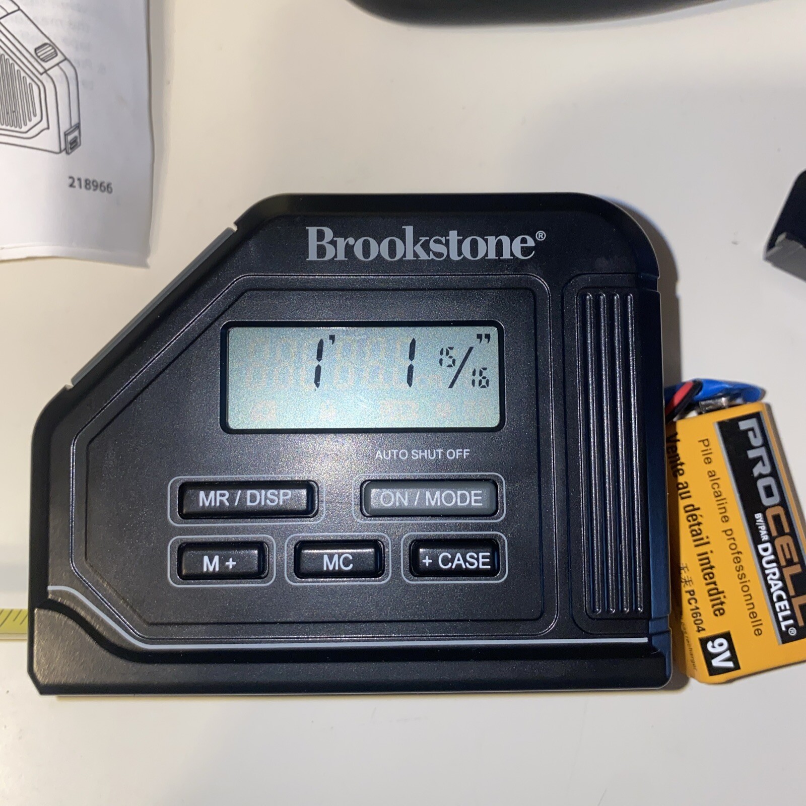 Brookstone ®️ Digital Tape Measure. NOS 9v Battery Powered, Metric ...