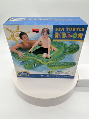 Vtg. 2009 Intex The Wet Set Inflatable Sea Turtle Ride-On Pool Float ...
