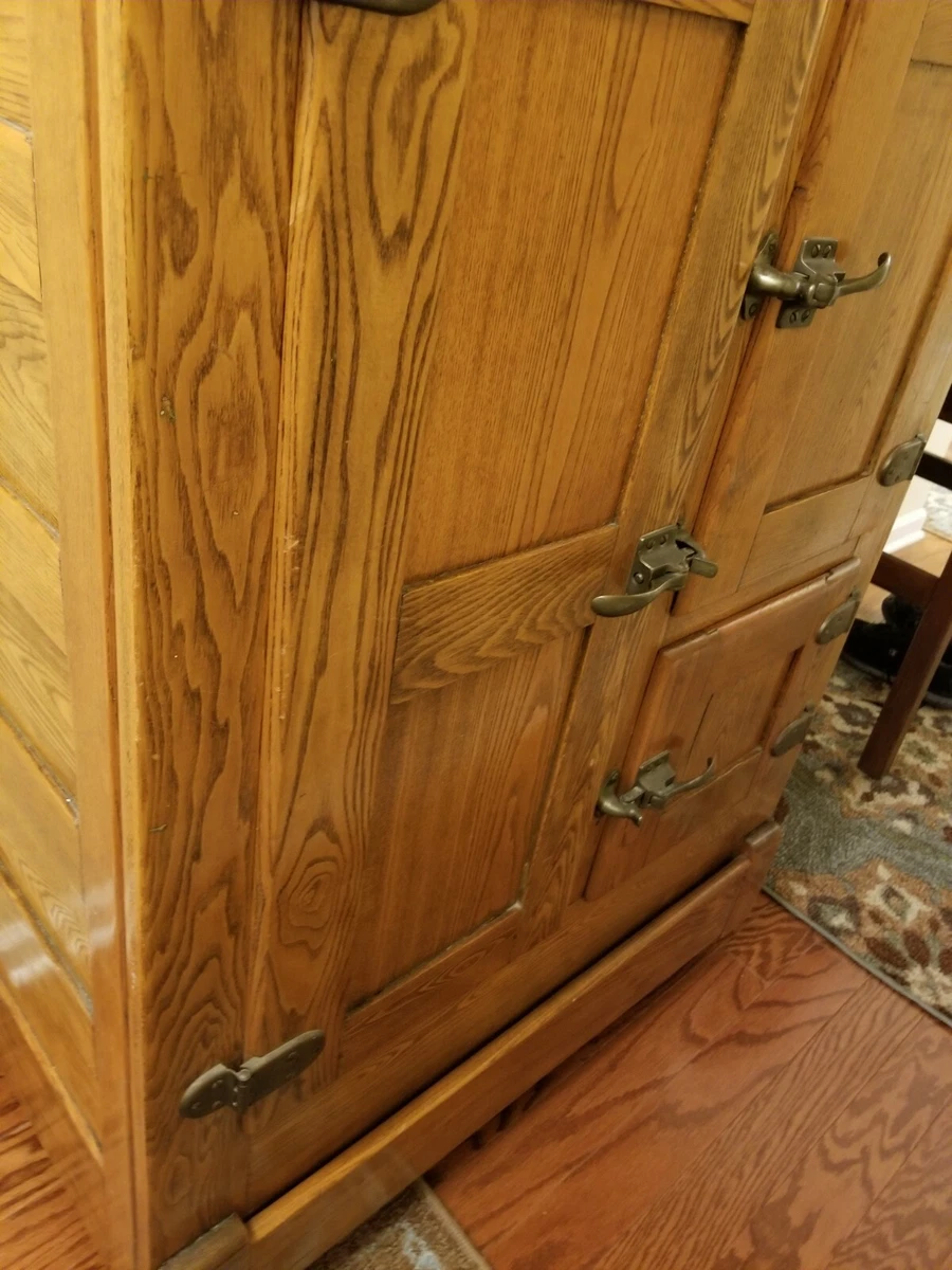 Antique Victor Oak Ice Box Refrigerator 1900 Ice Box Approx, 50% OFF