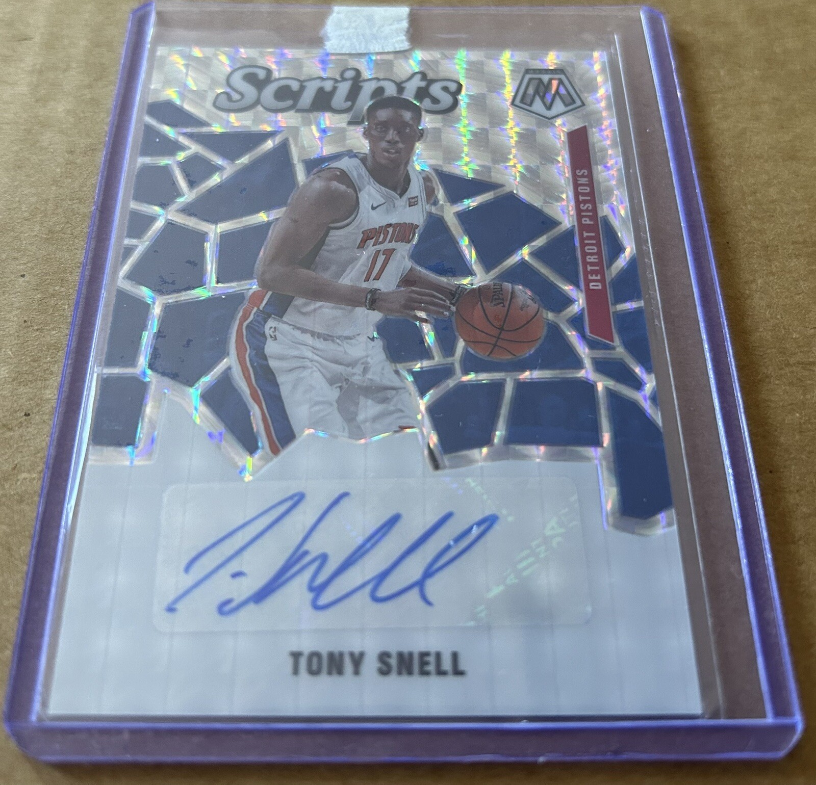 2019-20 Panini Mosaic Scripts Autograph SP Tony Snell #SC-TSN Pistons ...